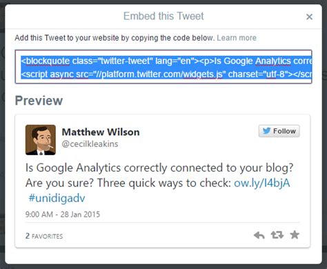 How To Embed Tweets Into Your Wordpress Blog Posts Uni Digital Advertising
