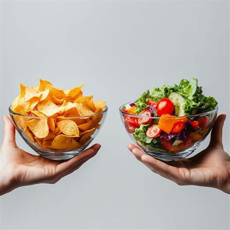 Salad Vs Junk Food Images Free Download On Freepik