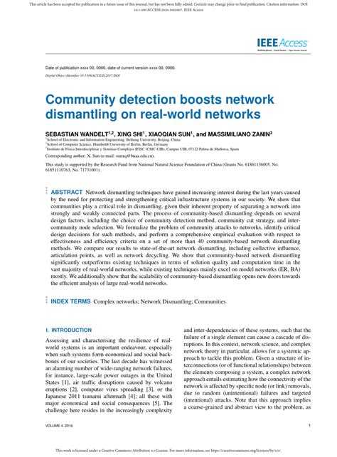 Pdf Community Detection Boosts Network Dismantling On Real World Networks