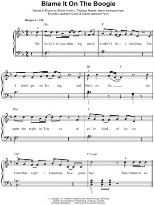 Blame It On The Boogie Sheet Music 7 Arrangements Available Instantly Musicnotes