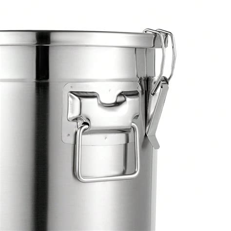 Cncest 304 Stainless Steel Airtight Canister With Airtight Lids 21l