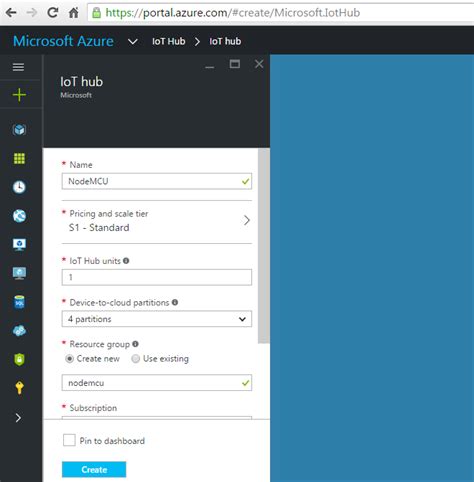 creating a azure iot hub icircuit