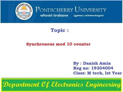 Mod 10 Synchronous Counter Updated Pptx