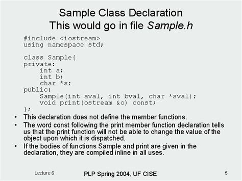 C Jumpstart C Uses Class And Object Declarations