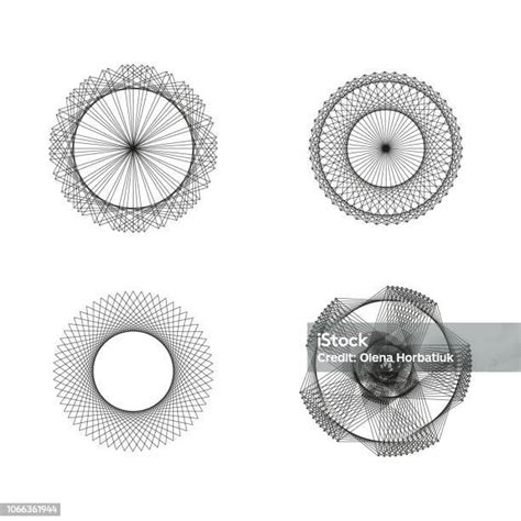 추상적인 벡터 신성한 기하학 숫자 영적 기호입니다 신성한 기하학 선형 윤곽 아이콘입니다 동그라미 모양이 설정합니다 만다라 프레임 개요 0명에 대한 스톡 벡터 아트 및 기타