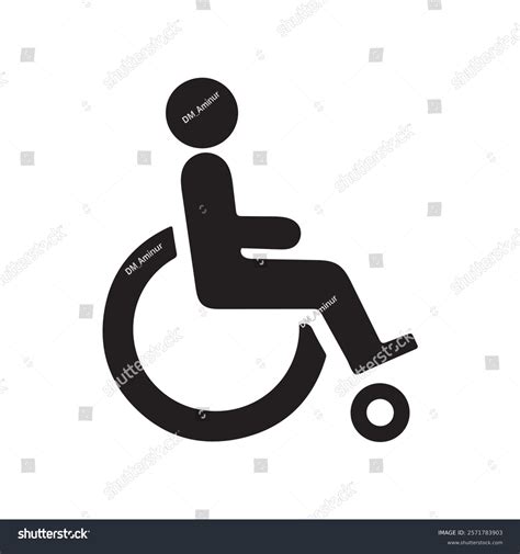 Wheelchair Symbols Handicapped Access Signs Set Stock Vector Royalty
