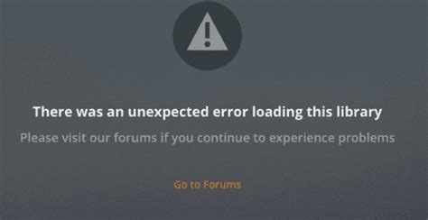 Plex There Was An Unexpected Error Loading This Library Technipages