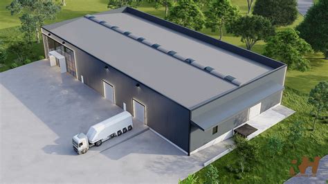 Warehouse Exteior Design Rendering Hub Llc Cgarchitect Architectural Visualization
