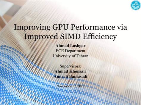 Ppt Improving Gpu Performance Via Improved Simd Efficiency Powerpoint