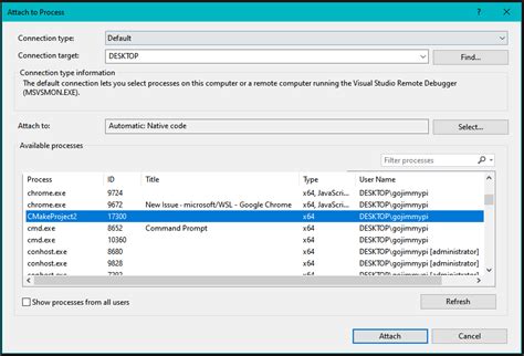 Vs2019 Remote Debug Attach Will Not Attach Even As Administrator · Issue 6381 · Microsoftwsl