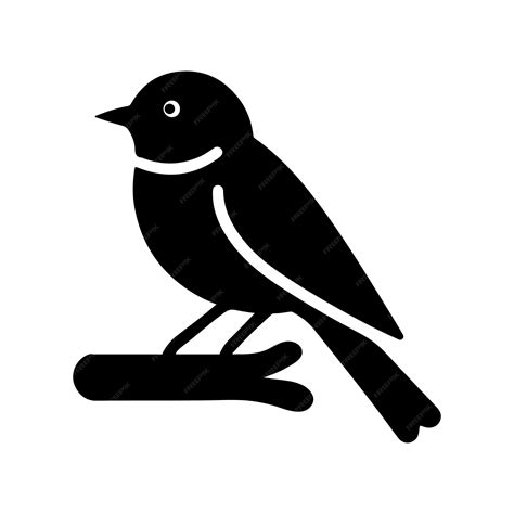 Simplemente Linda Forma De Un Pájaro Sentado En Un Palo Icono Del Logotipo Symble Tenía Clip Art