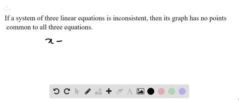 ⏩solved if a system of three linear equations is inconsistent then