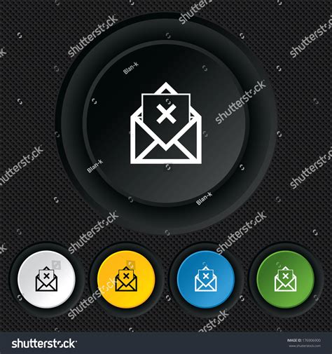Mail Delete Icon Envelope Symbol Message Stock Vector Royalty Free Shutterstock