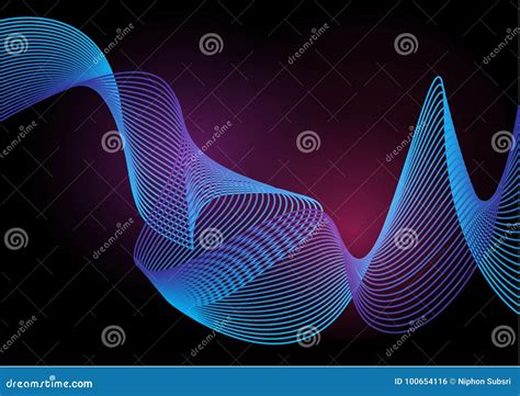 The Multi Color Wave Abstract Background Stock Vector Illustration Of Dynamic Glow 100654116