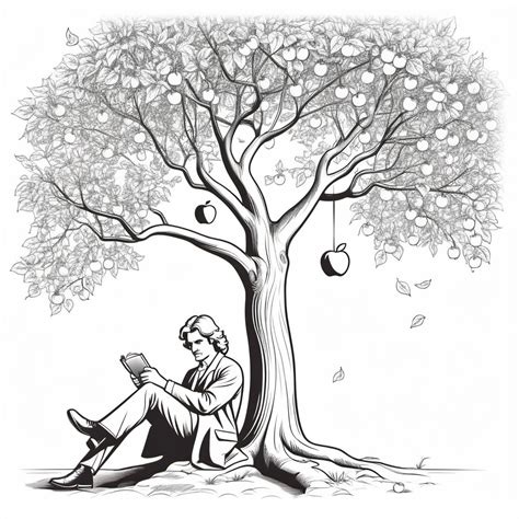 Isaac Newton Find Gravity With Sitting Under The Apple Tree Prompts Stable Diffusion Online