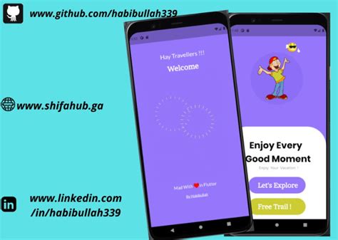 Tour Guide App UI In Flutter Consist Of Three Pages