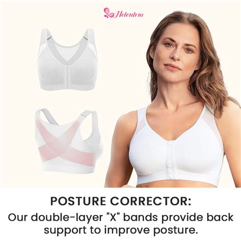 Helen Bra Front Closure Posture Wireless Back Support Full Coverage Br