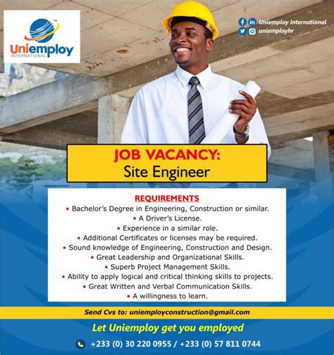 Vacancies In Ghana On Linkedin Vacancy Site Engineer Vacancies
