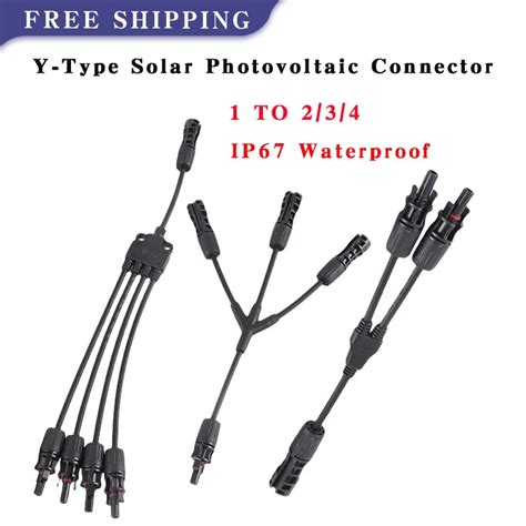 Y형 태양광 패널 모듈 병렬 커넥터 태양광 Pv 커넥터 Ip67 방수 어댑터 1 2 34 1 세트 5 세트 20100 세트 Best5 Nasimsim