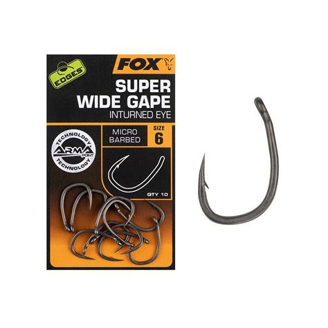 Haczyki Fox Edges Super Wide Gape Inturned Eye Roz 6 Sklep