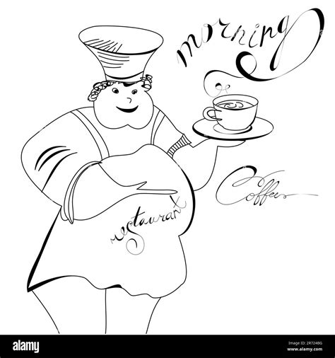 Female Chef Illustration Stock Vector Images Alamy