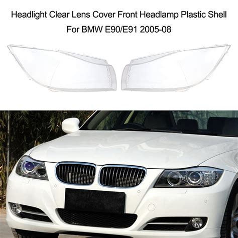 A Pair Car Headlight Lens Glass Lamp Lampshade Hal Grandado