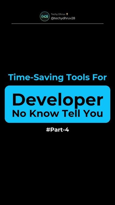 4 Time Saving Tools For Every Developers Shorts Developer Developerlife Youtubeshorts Youtube