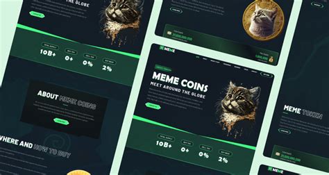 best meme coin react website template 2024