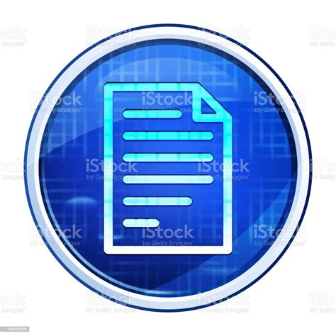 페이지 아이콘 미래지향적 인 파란색 둥근 버튼 벡터 일러스트 개념에 대한 스톡 벡터 아트 및 기타 이미지 개념 개념과 주제 계약서 Istock