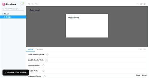 React Standard Modal Storybook Codesandbox
