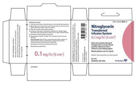 Nitroglycerin Patch Placement
