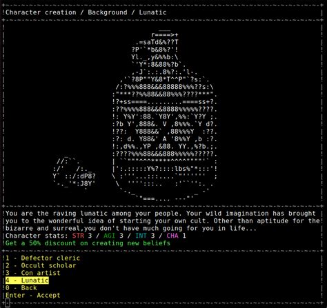Some Dark Fantasy Style Ascii Art For A Game That Plays In The Terminal