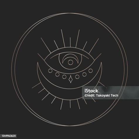 신비한 보헤미안 의식 눈 기호 손으로 그린 황금 그라데이션 점성술 요소 눈 신체 부분에 대한 스톡 벡터 아트 및 기타 이미지 눈 신체 부분 연금술 0명 Istock