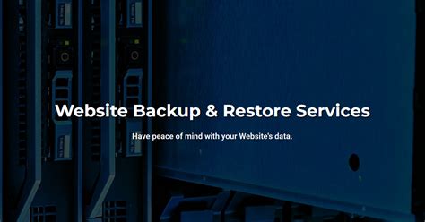Website Backup Restore Services Matt Seligman