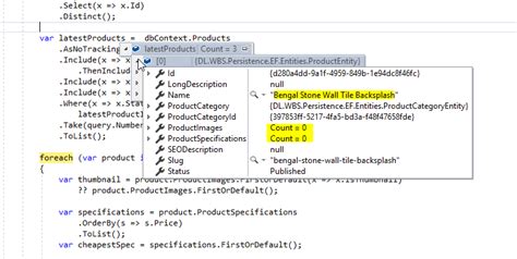 Eager Loading Fails To Include Collections For The First Item In The