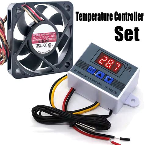 220v Digital Temperature Controller Thermostat For Egg Incubator Timer Sensor Blower Fan Set