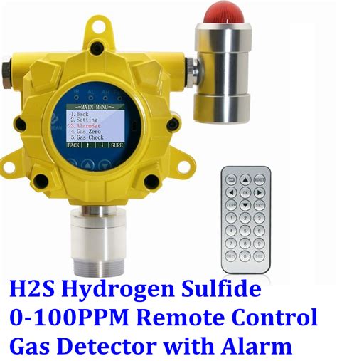 H2s Hydrogen Sulfide Fixed Gas Detector With Remote Control Alarm Monitor 0 100ppm Win Sensors H2s Hydrogen Sulfide Fixed Gas Detector With Remote Control Alarm Monitor 0 100ppm Win Sensors
