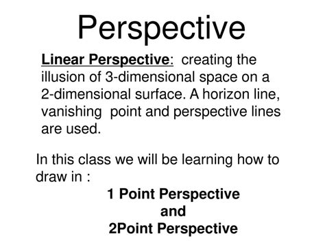Linear Perspective Psychology Example