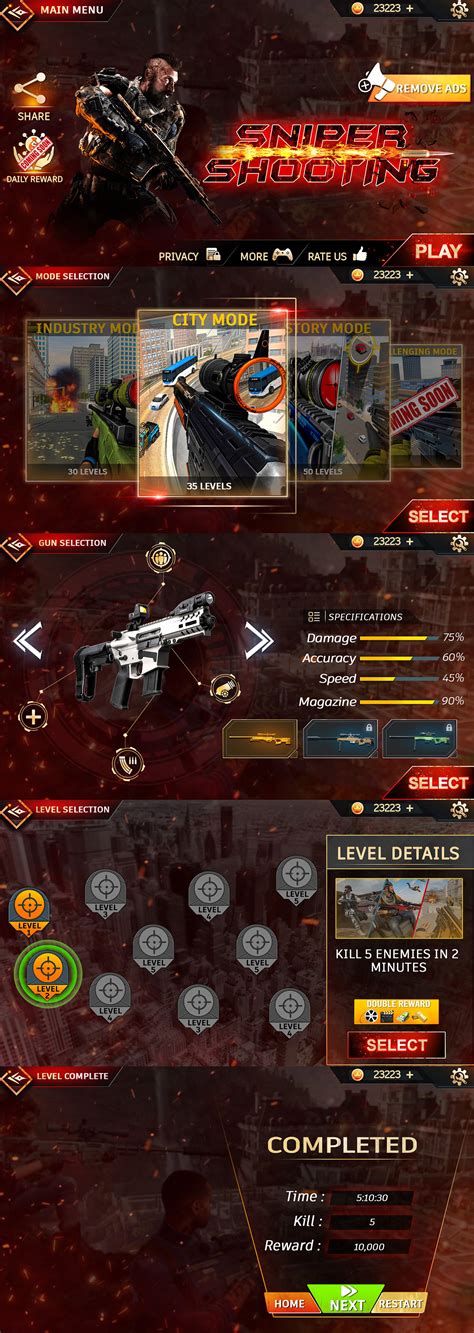 SHOOTING GAME UI On Behance