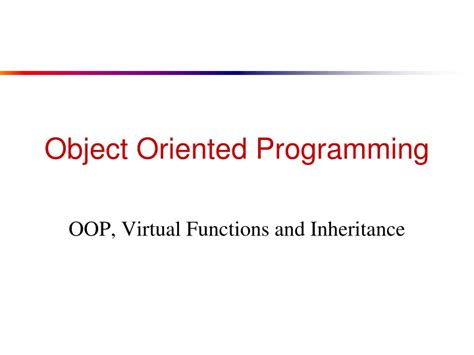 Ppt Object Oriented Programming Powerpoint Presentation Free