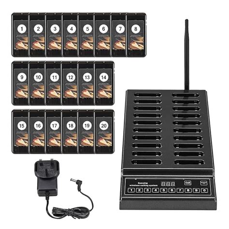Buy Wireless Calling Pagers System Restaurant Buzzer Pager System With 1 Button Keypad And 20pc