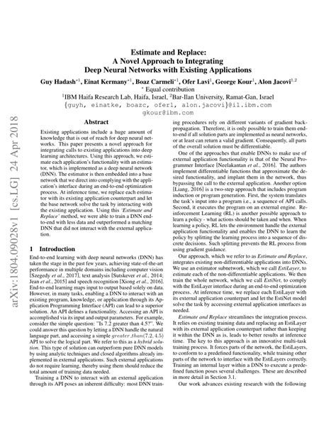 pdf estimate and replace a novel approach to integrating deep neural