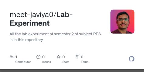 GitHub Meet Javiya Lab Experiment All The Lab Experiment Of Semester Of Subject PPS Is In