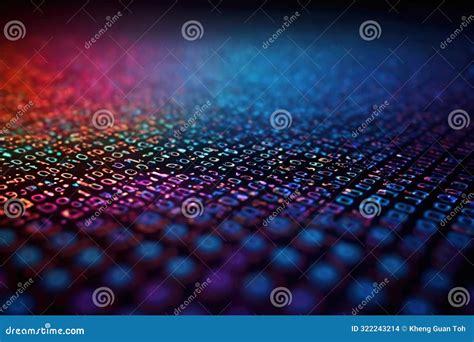 colorful technology binary matrix code abstract wallpaper patern background stock illustration