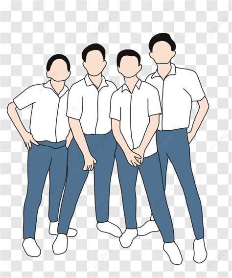 한 무리의 남자 고등학생들이 콤팩트하게 걸어가며 공부한다 그룹 고등학생 걷다 Png 일러스트 및 Psd 이미지 무료 다운로드 Pngtree