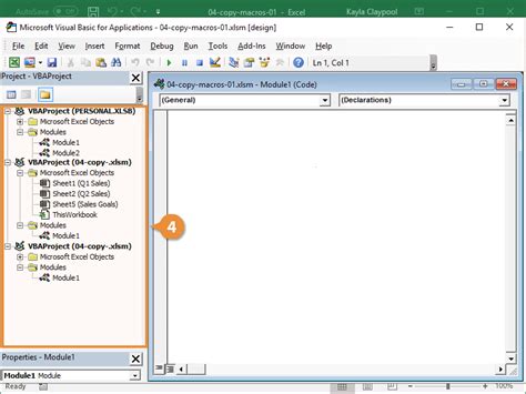 Export Excel Macro Customguide