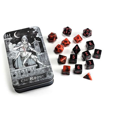 Rpg Class Dice The Rogue Set Tin 14 Dice