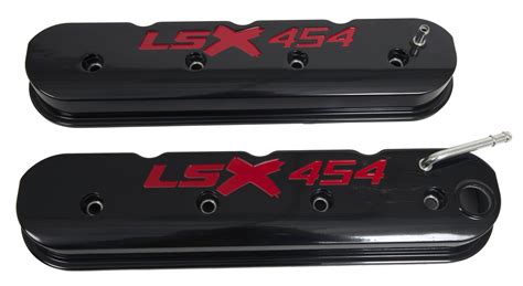 Valve Cover Kit Lsx454 Black W Red Lsx Logo Gm Performance Motor