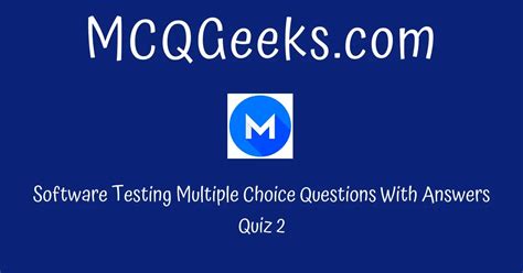 Practice Software Testing Multiple Choice Questions With Answers Quiz 2