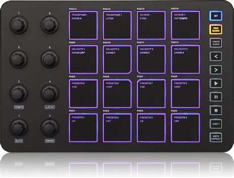 M Wave Wireless Midi Controller Pads Bluetooth Portable Usb Midi